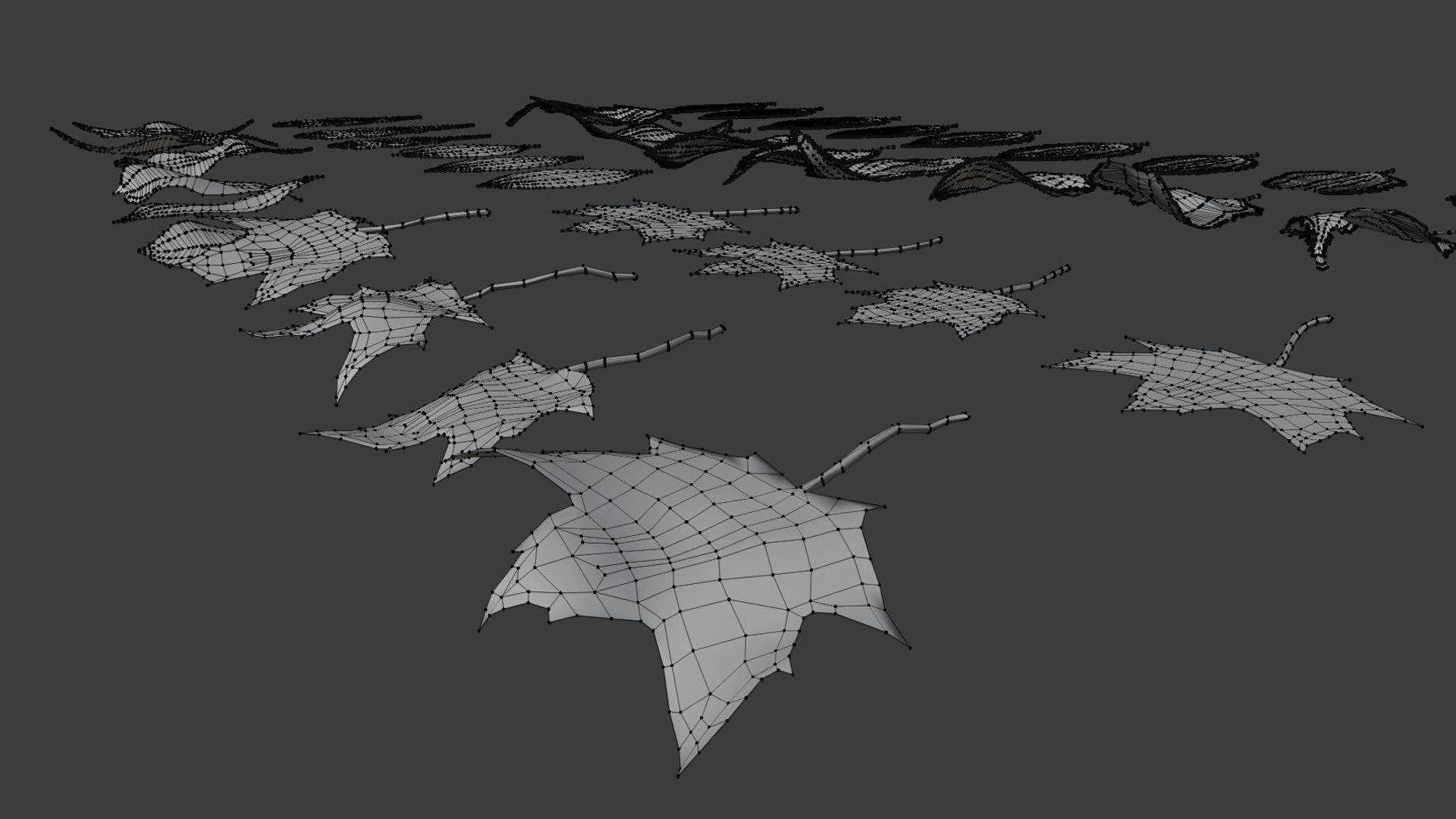 3D Fall Autumn Leaves Pack - TurboSquid 1807651