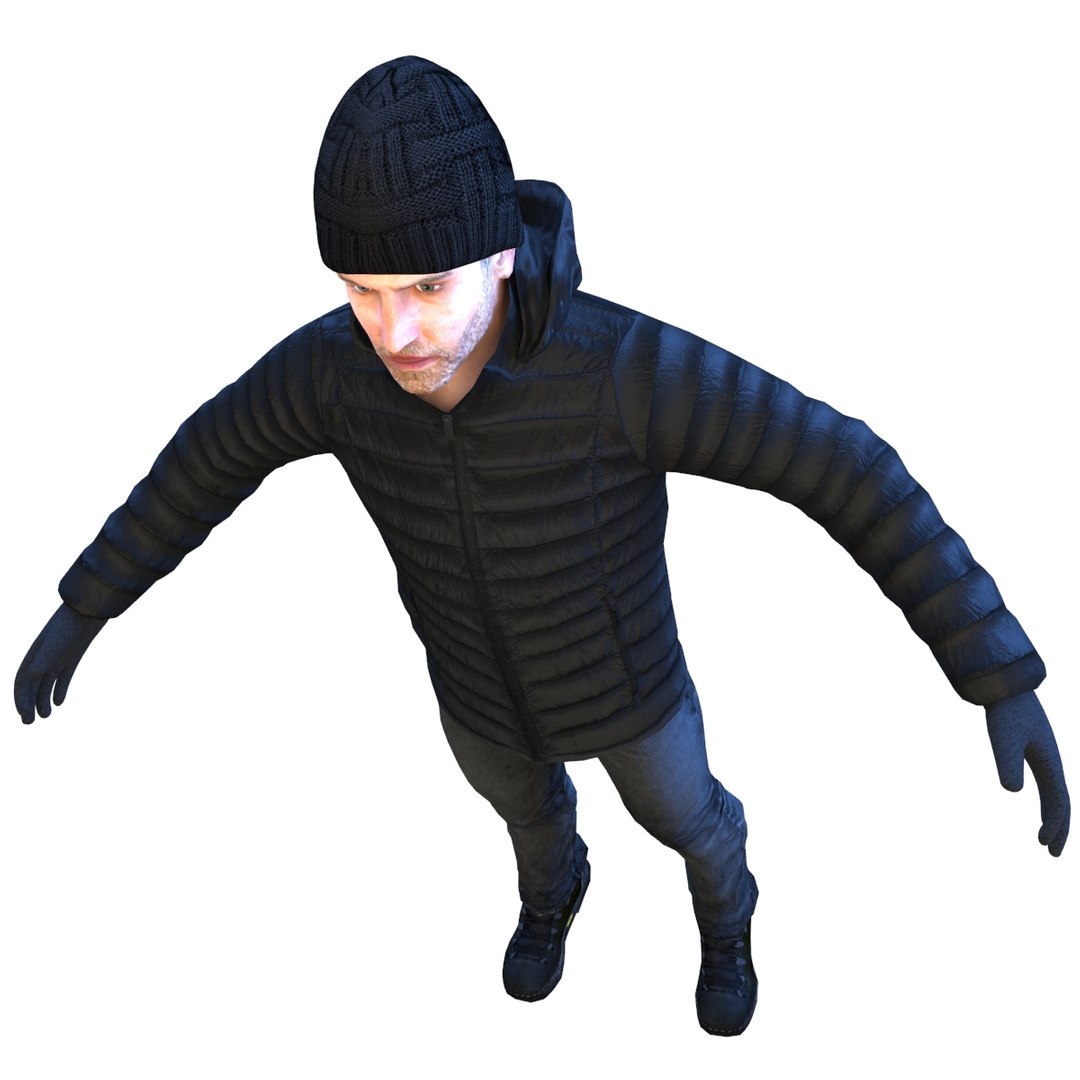 3D Model Man Winter Cap - TurboSquid 1482163