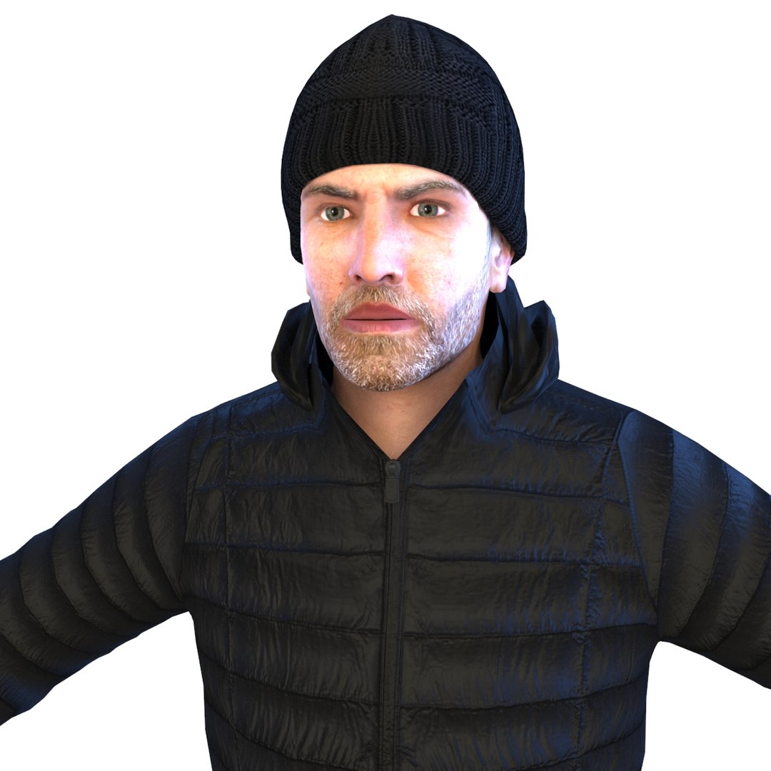 3D Model Man Winter Cap - TurboSquid 1482163