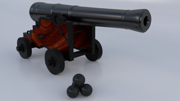3D модель Простая пиратская пушка - TurboSquid 1204816