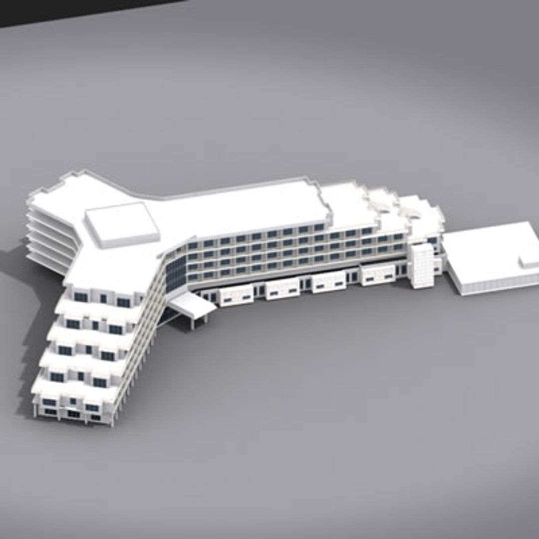 Building Hotel 3d Max