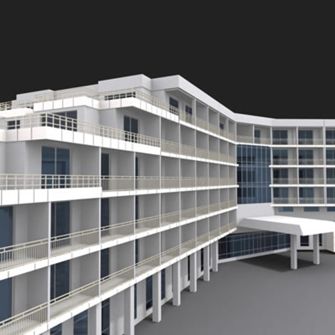 Building Hotel 3d Max