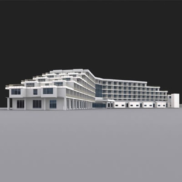 building hotel 3d max