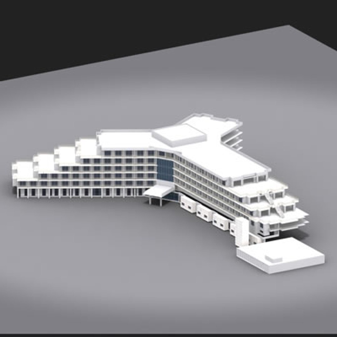 Building Hotel 3d Max