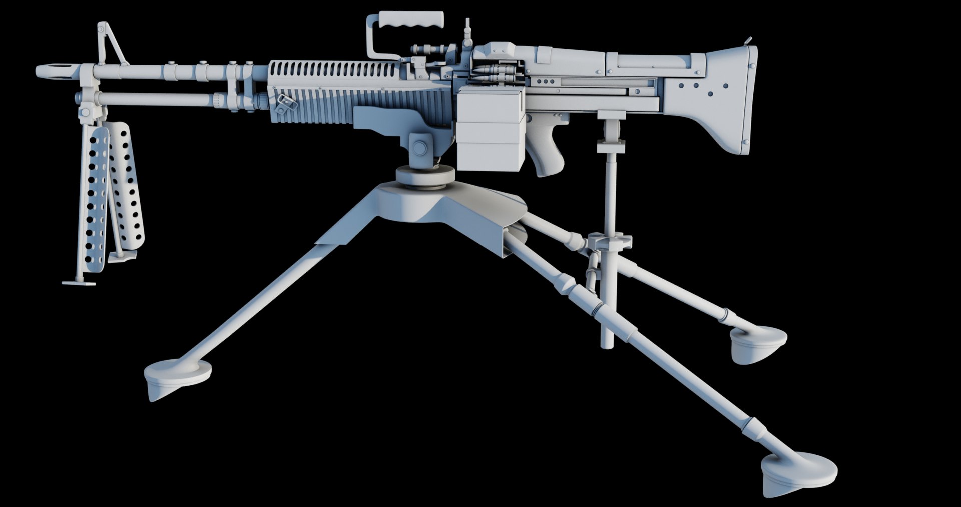 4 Machine Guns All PBR Unity UE Textures Included 3D - TurboSquid 2239601