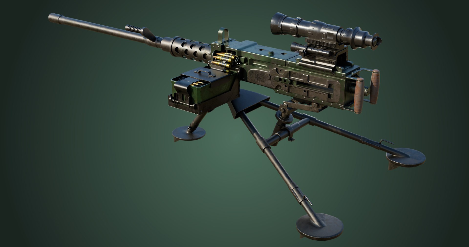 4 Machine Guns All PBR Unity UE Textures Included 3D - TurboSquid 2239601