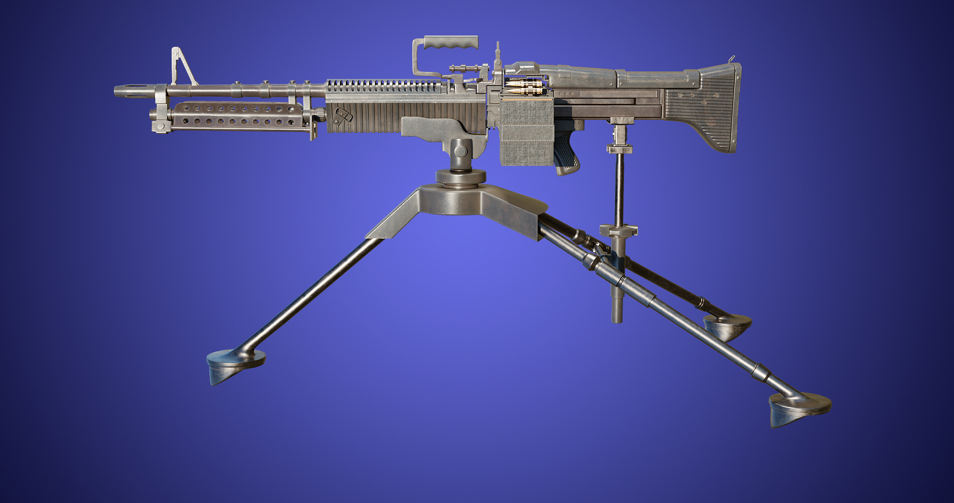 4 Machine Guns All PBR Unity UE Textures Included 3D - TurboSquid 2239601