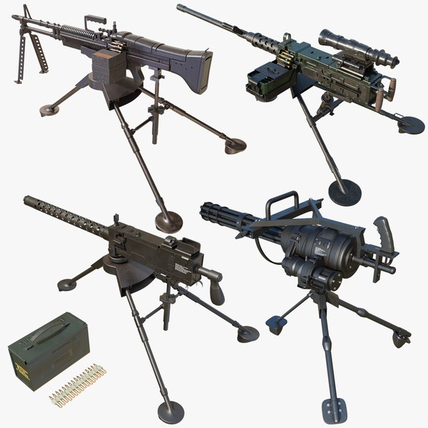 Machine Gun 3D Models for Download | TurboSquid