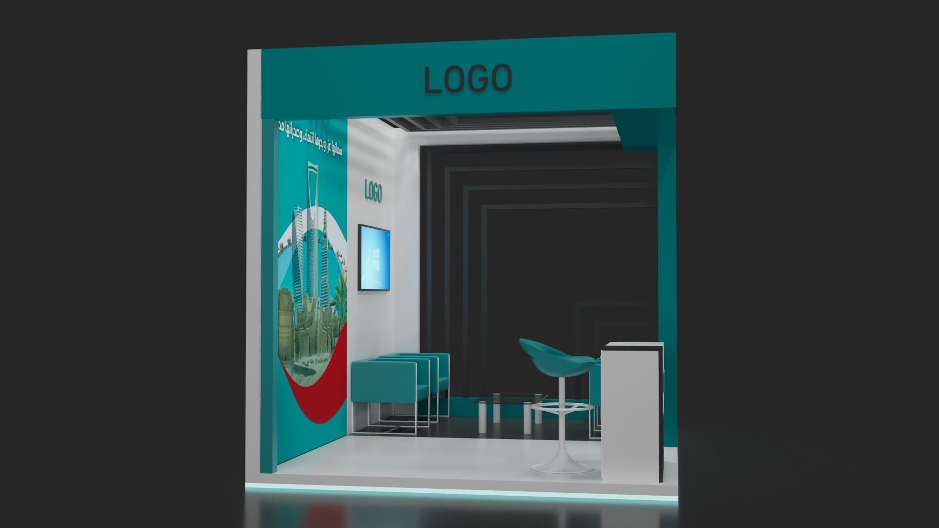 3D 4x3 Meter Exhibition Model - TurboSquid 2290917