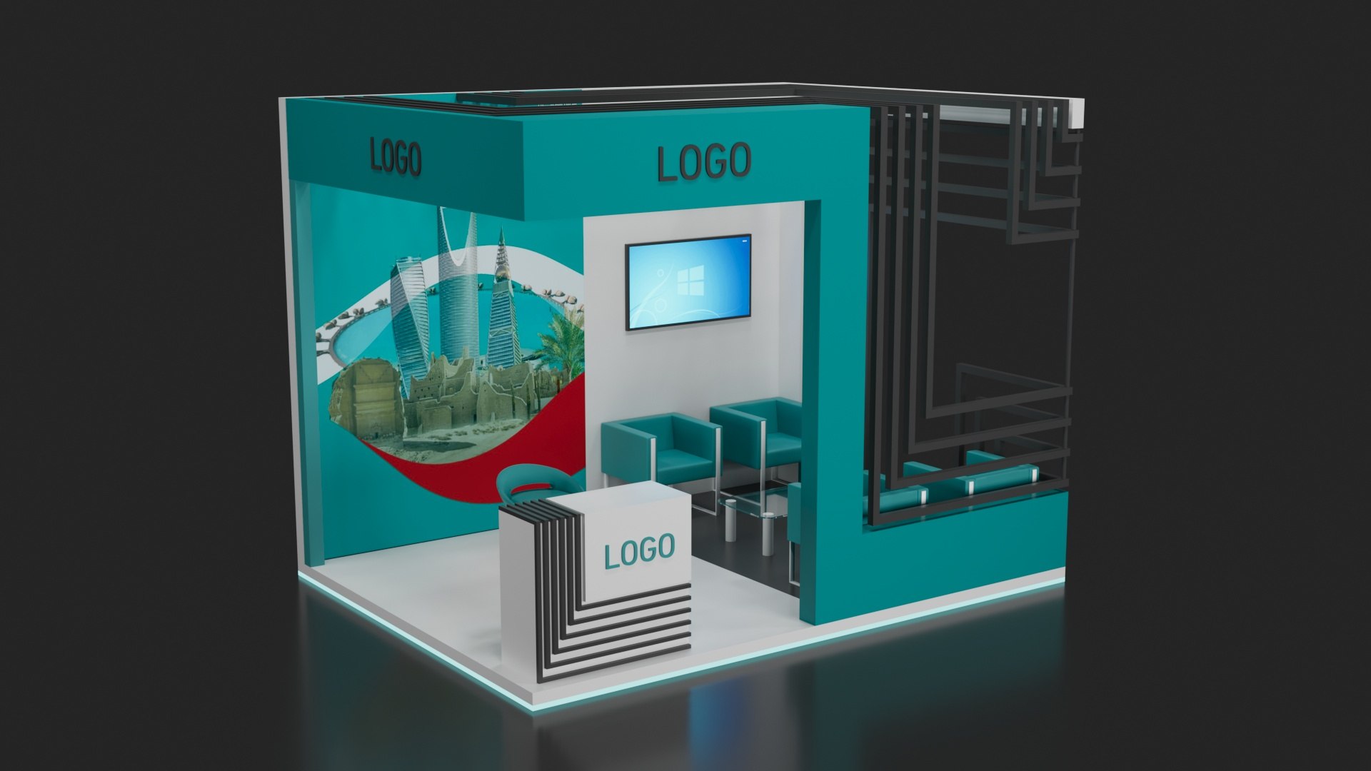 3D 4x3 Meter Exhibition Model - TurboSquid 2290917