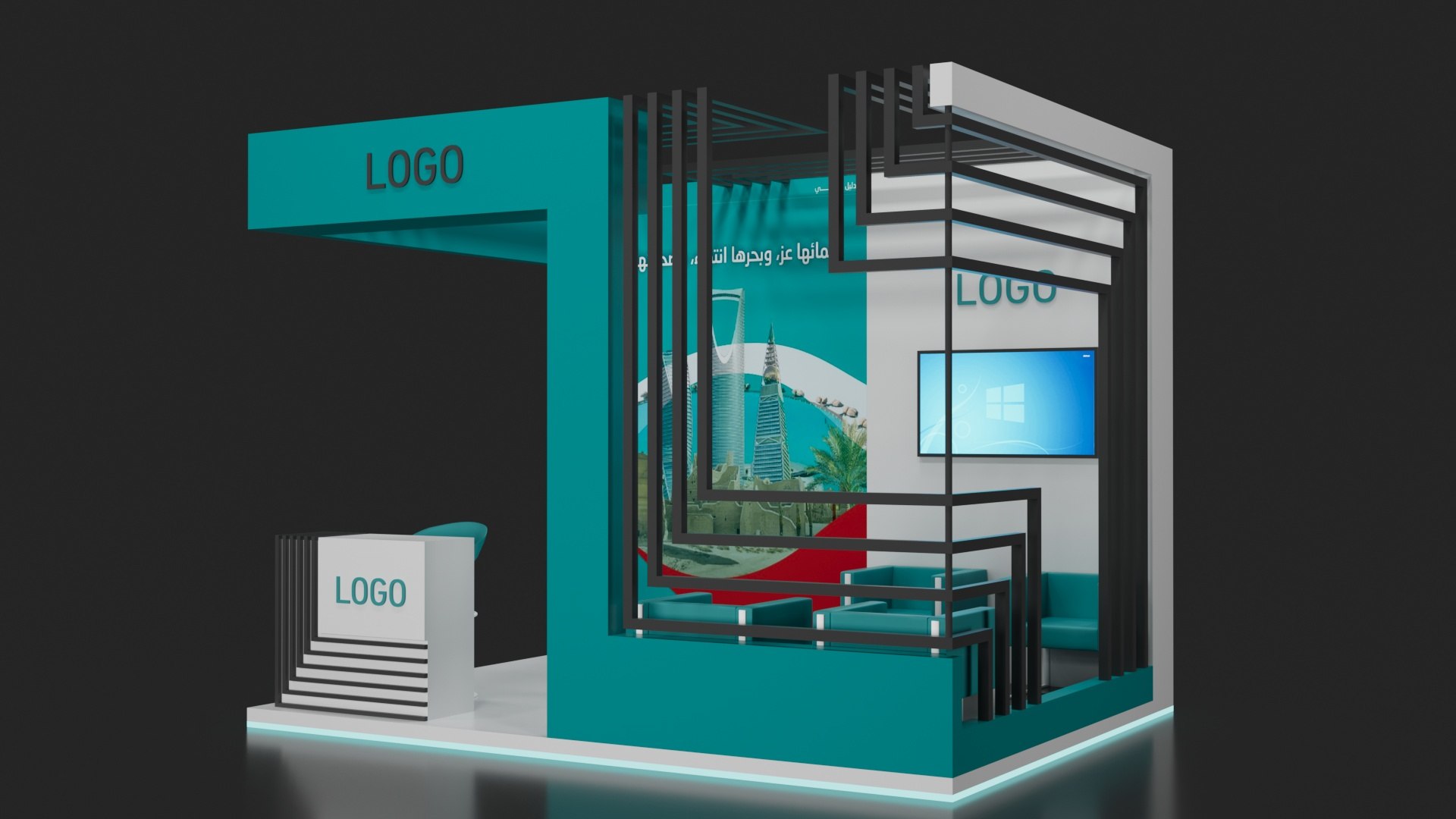 3D 4x3 Meter Exhibition Model - TurboSquid 2290917