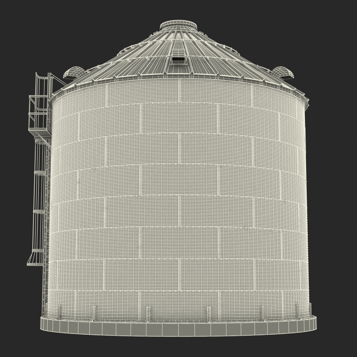 3d model grain bin