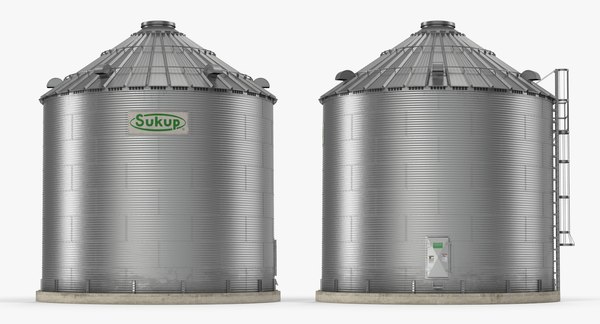 3d model grain bin