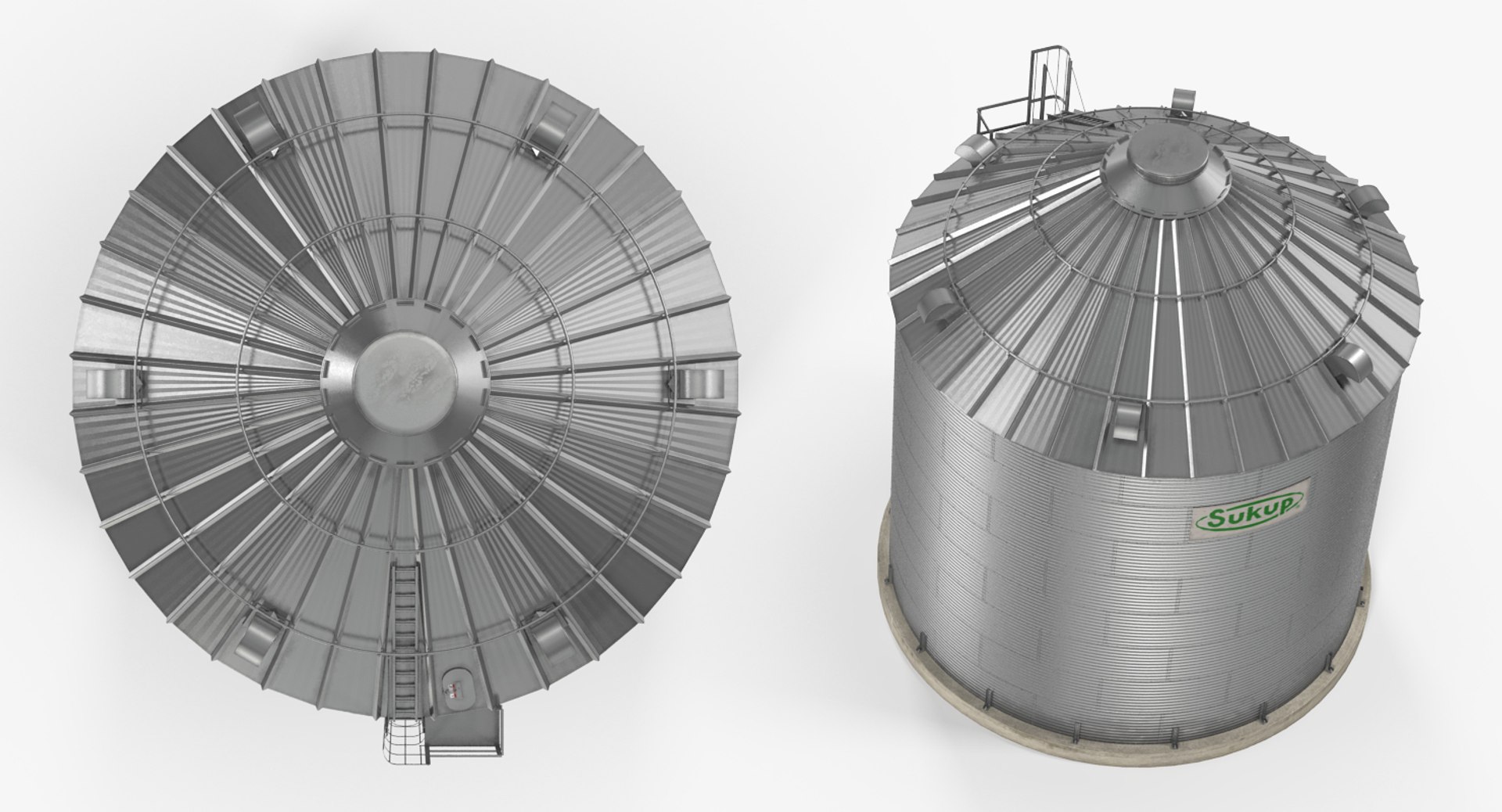 3d Model Grain Bin