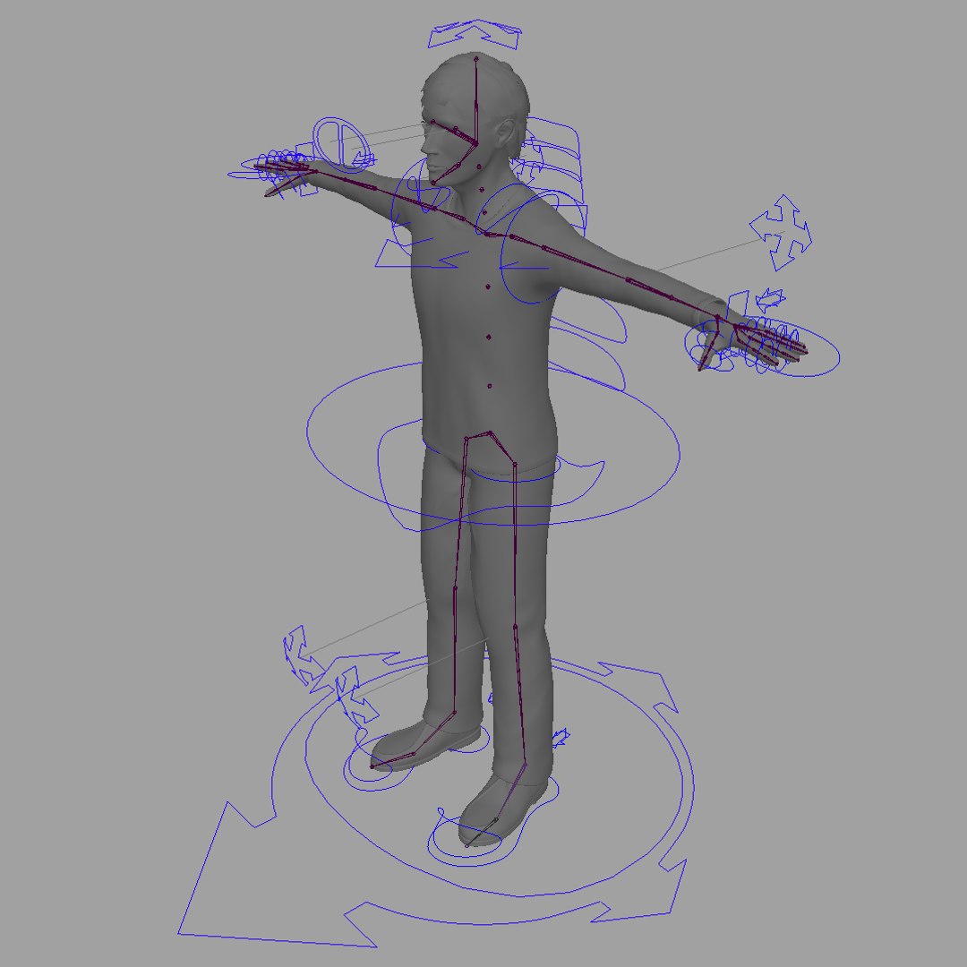 3d Model Man Character - Rig