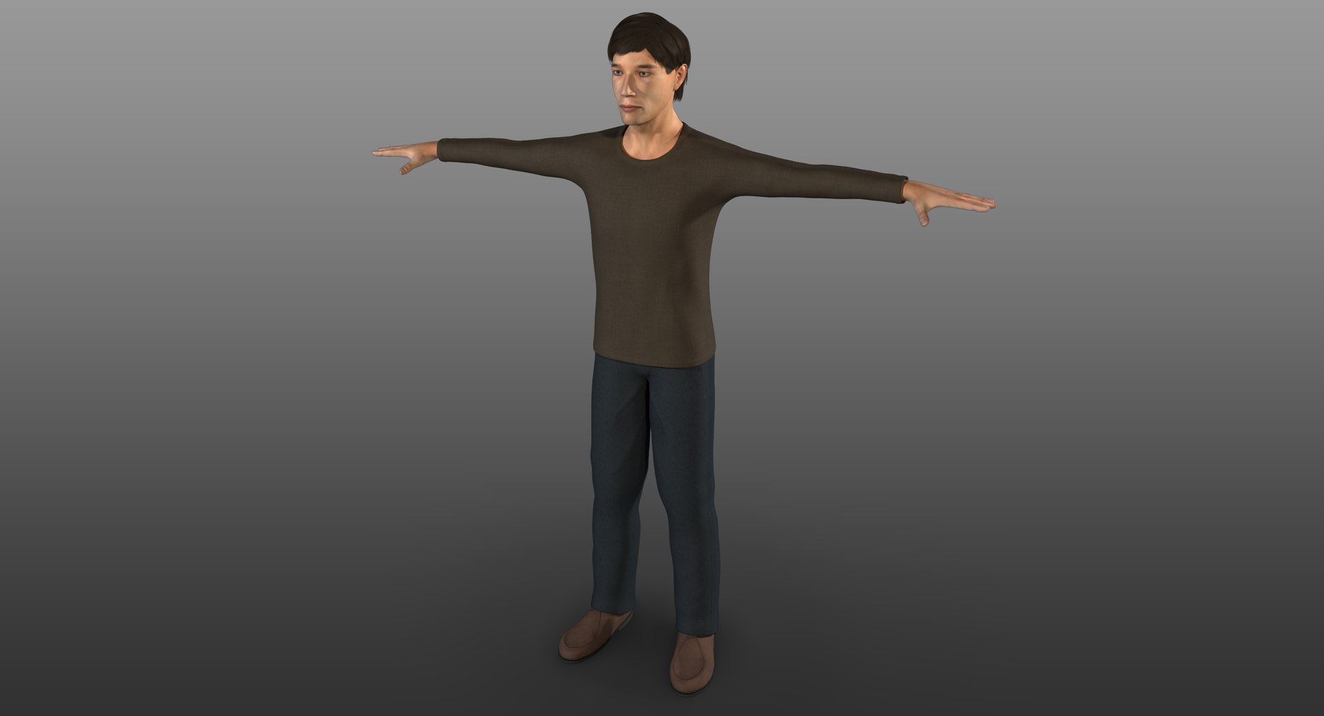 3d Model Man Character - Rig