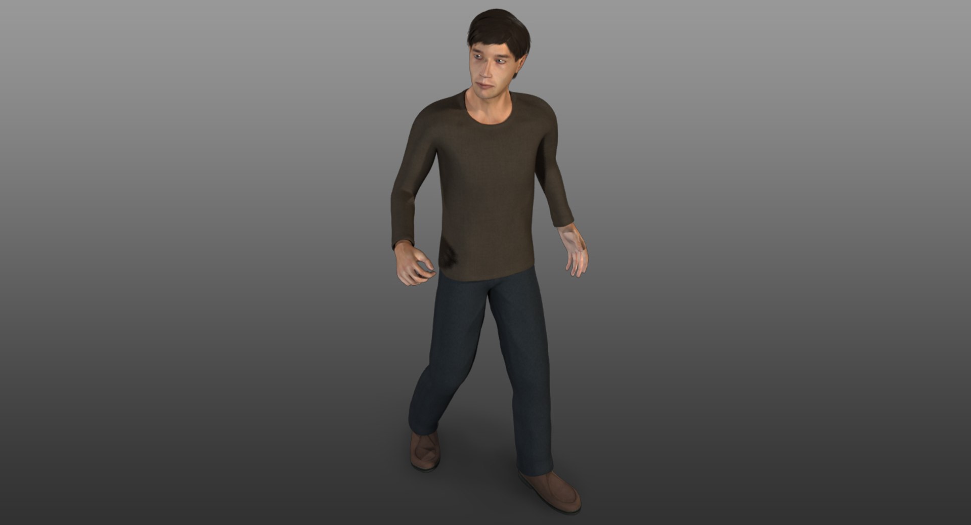 3d Model Man Character - Rig