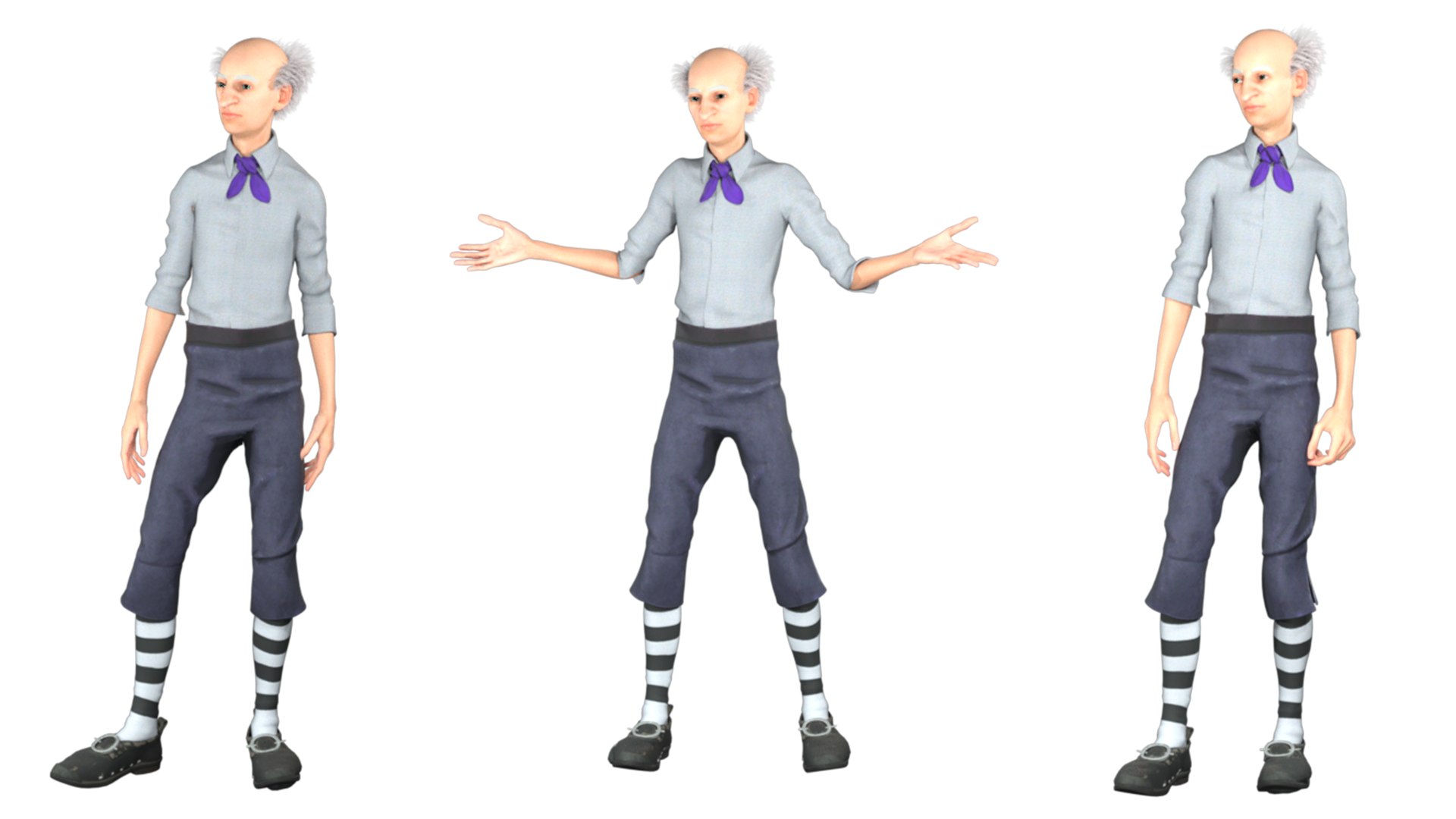 Cartoon Rigged Old Man-Sami Character 3D Model 3D model - TurboSquid ...