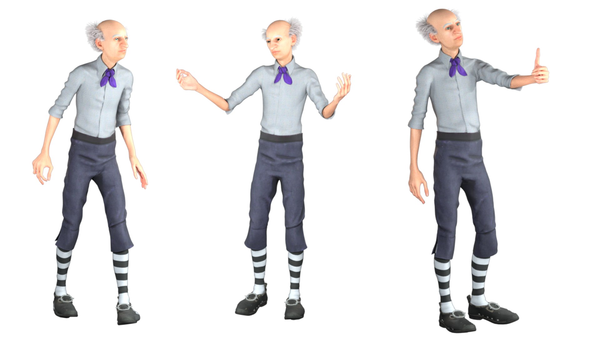 Cartoon Rigged Old Man-Sami Character 3D Model 3D model - TurboSquid ...