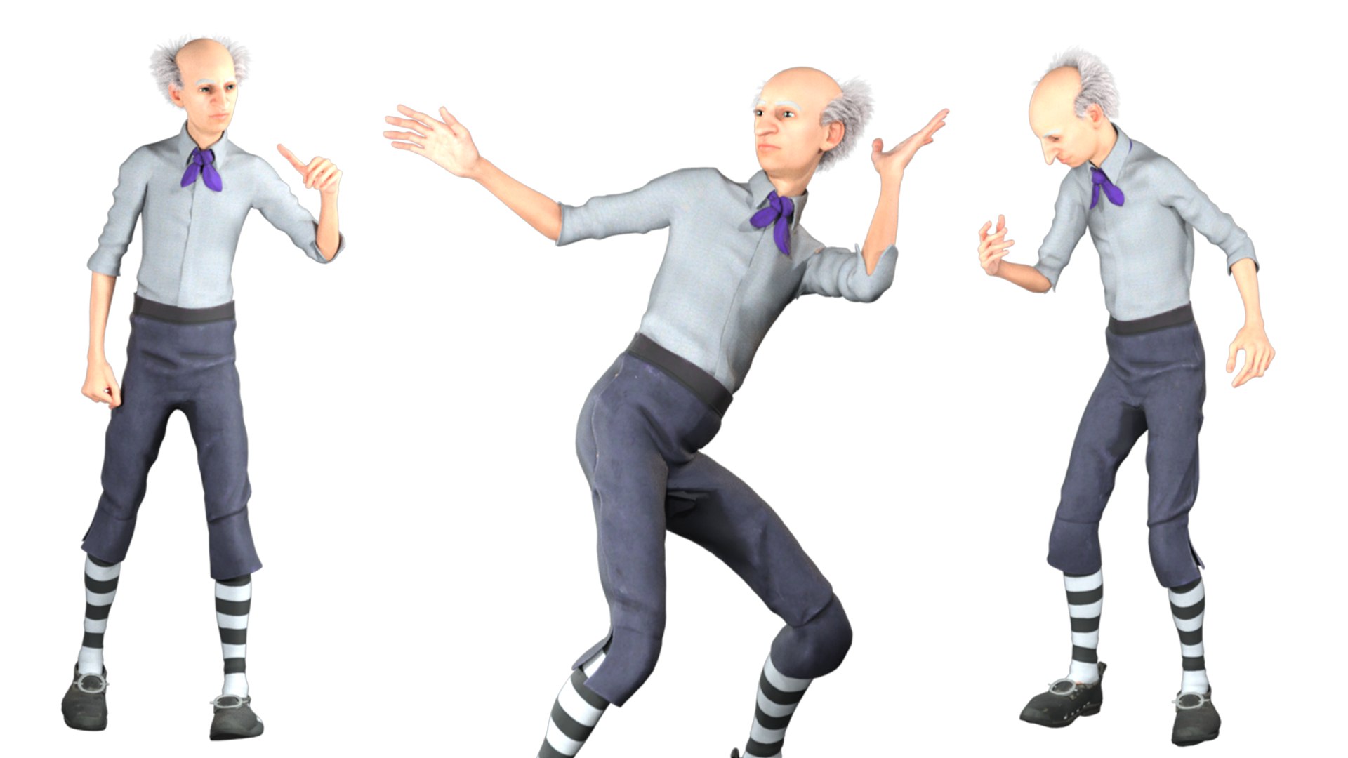 Cartoon Rigged Old Man-Sami Character 3D Model 3D model - TurboSquid ...