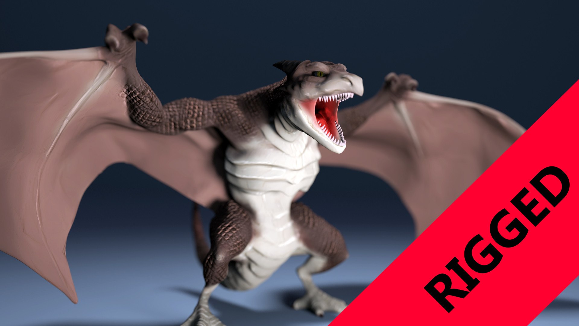 3d Rigged Dragon Animation Model