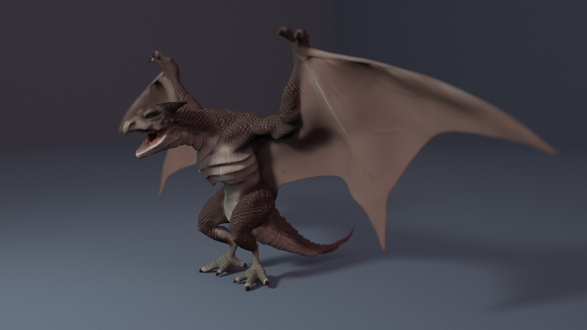 3d Rigged Dragon Animation Model