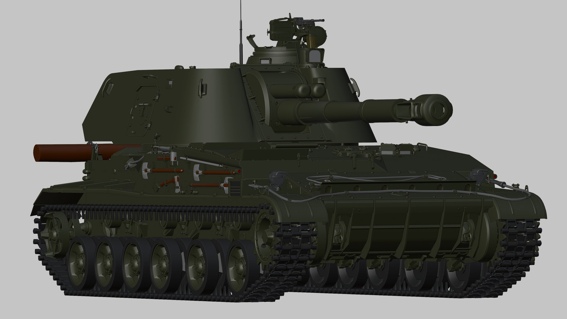 2S3 Akatsiya 3D Model - TurboSquid 2331970