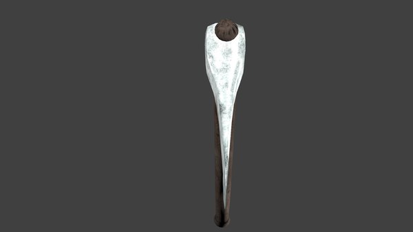 3d model medieval steel battle axe