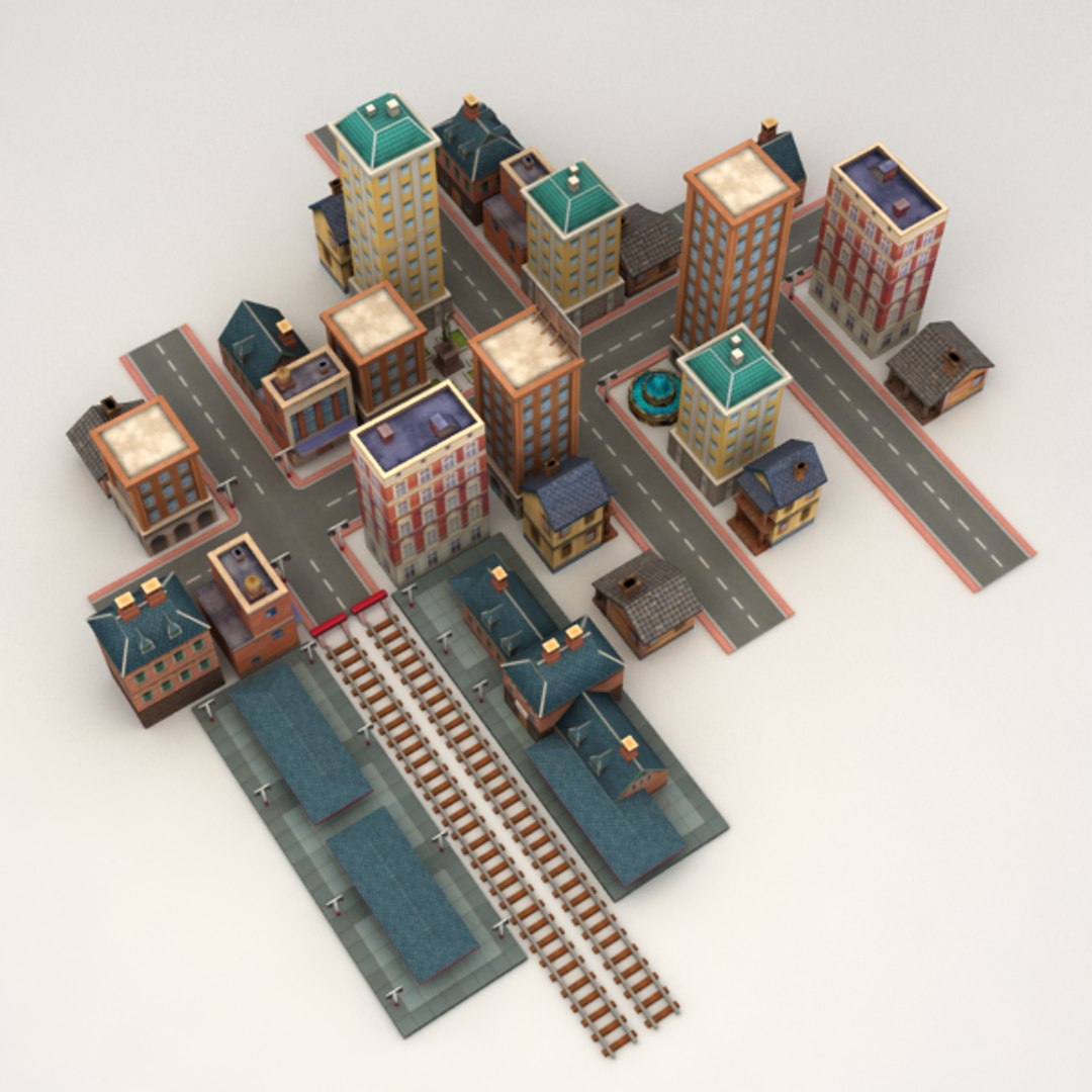 3d City Buildings 2 Model