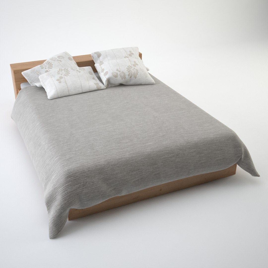 Free Realistic Bed 3d Model
