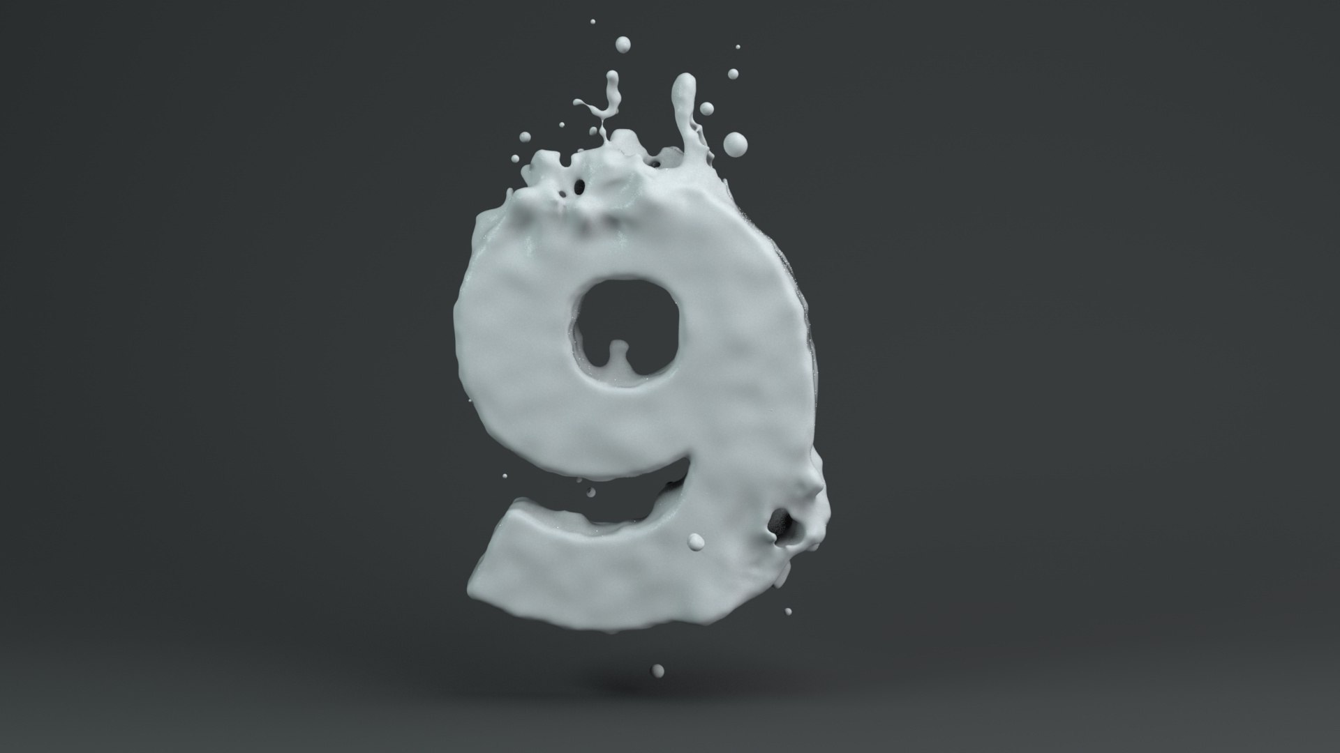 3D Number Liquid - TurboSquid 1689943