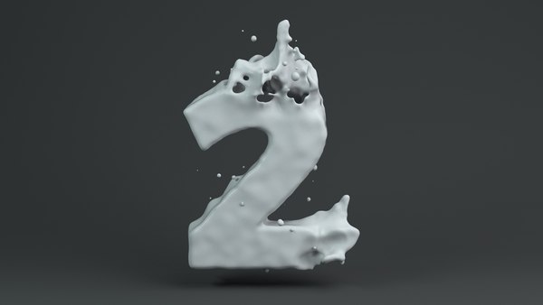 3D number liquid - TurboSquid 1689943