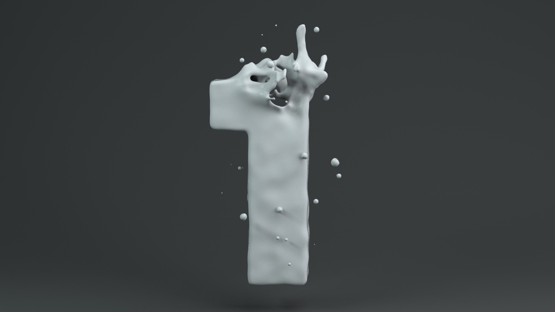 3D Number Liquid - TurboSquid 1689943