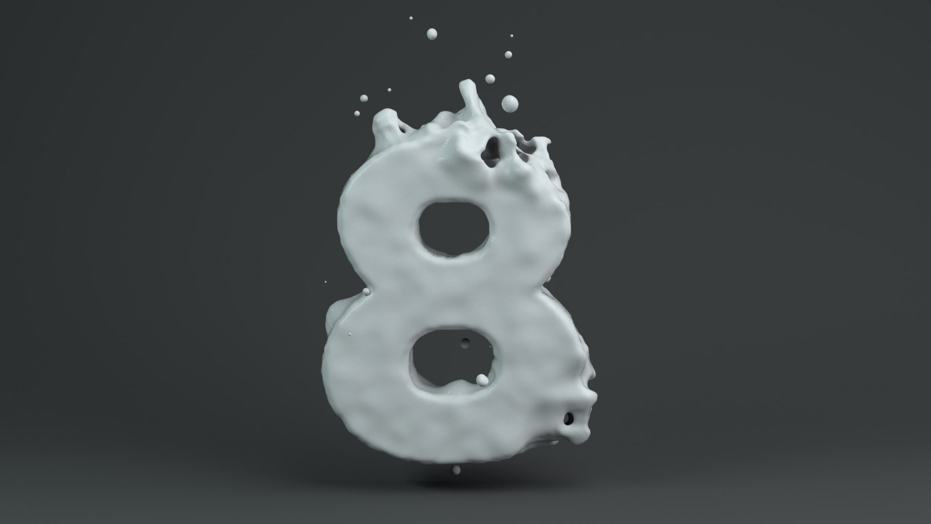 3D Number Liquid - TurboSquid 1689943