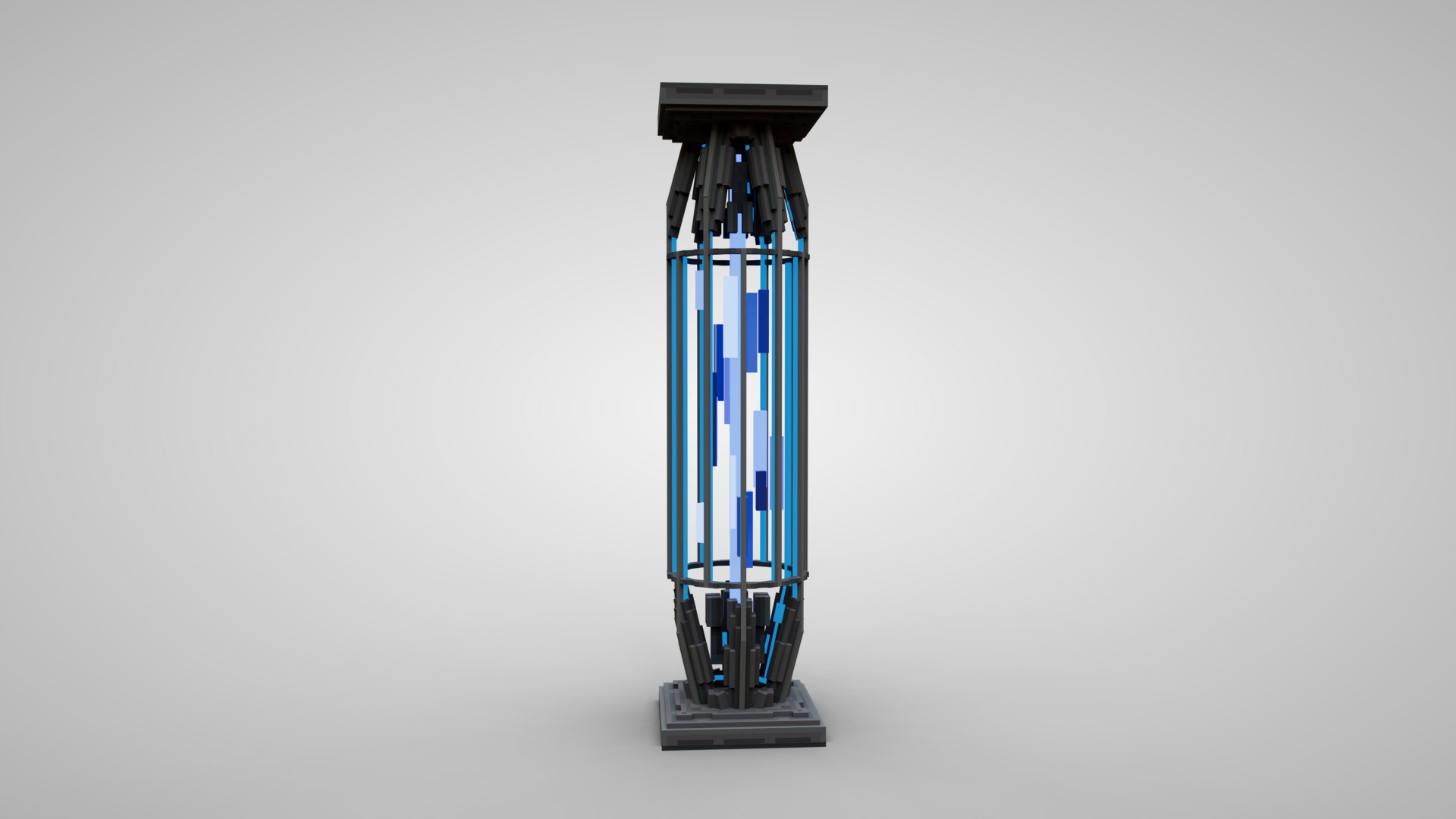 3D Voxel Column Sci-fi Generator Height 4m Model - TurboSquid 1939733