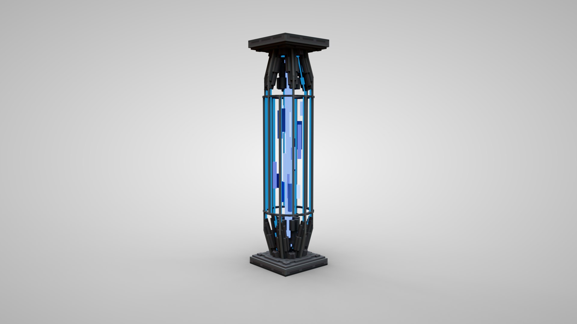 3D Voxel Column Sci-fi Generator Height 4m Model - TurboSquid 1939733