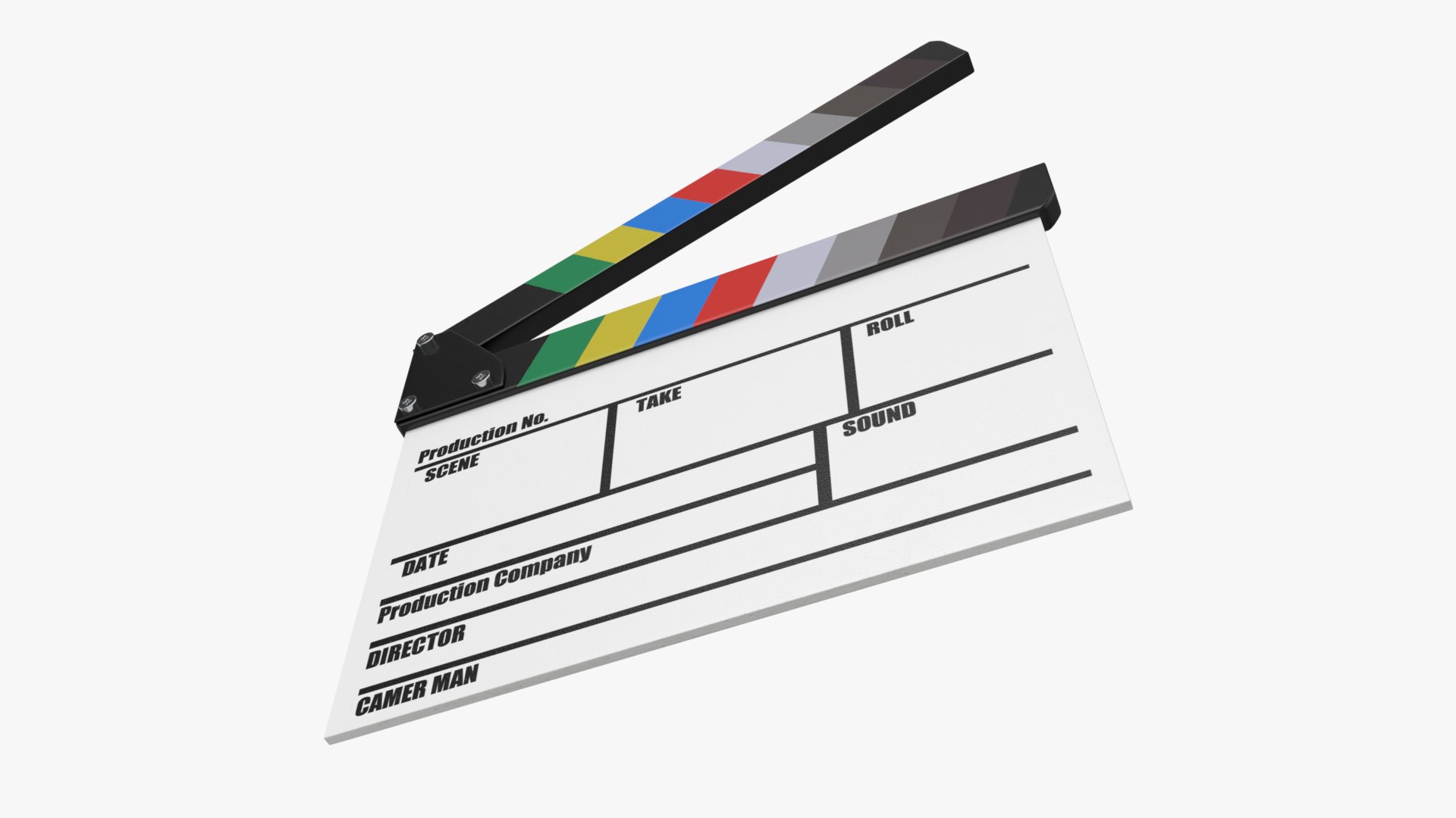 3D Model White Film Slate - TurboSquid 2193206