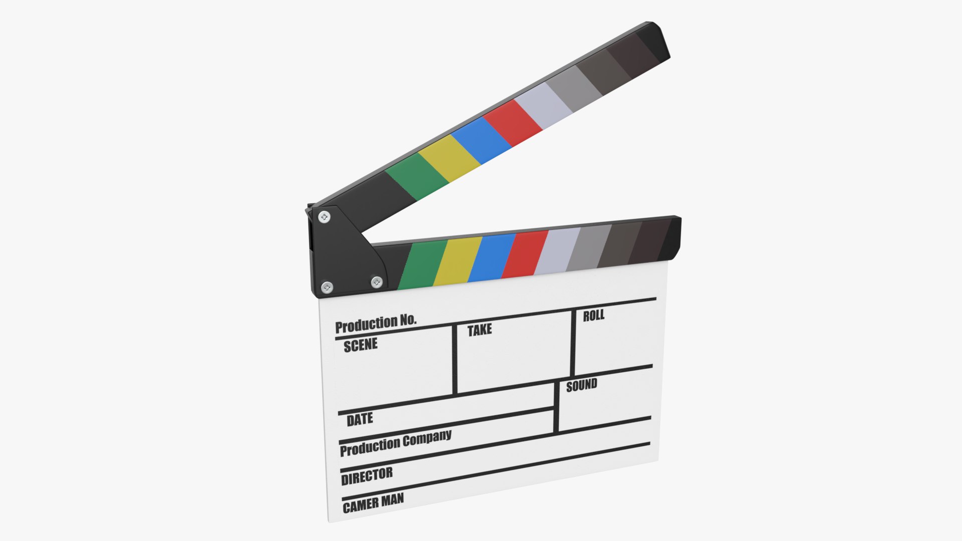 3D Model White Film Slate - TurboSquid 2193206