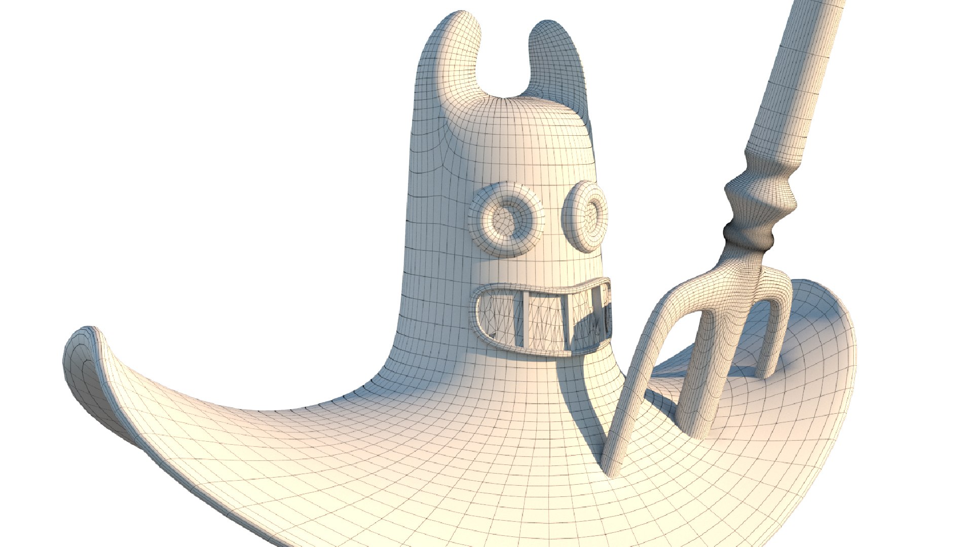 Man Rey Head With Trident From SpongeBob 3D Model - TurboSquid 2144790