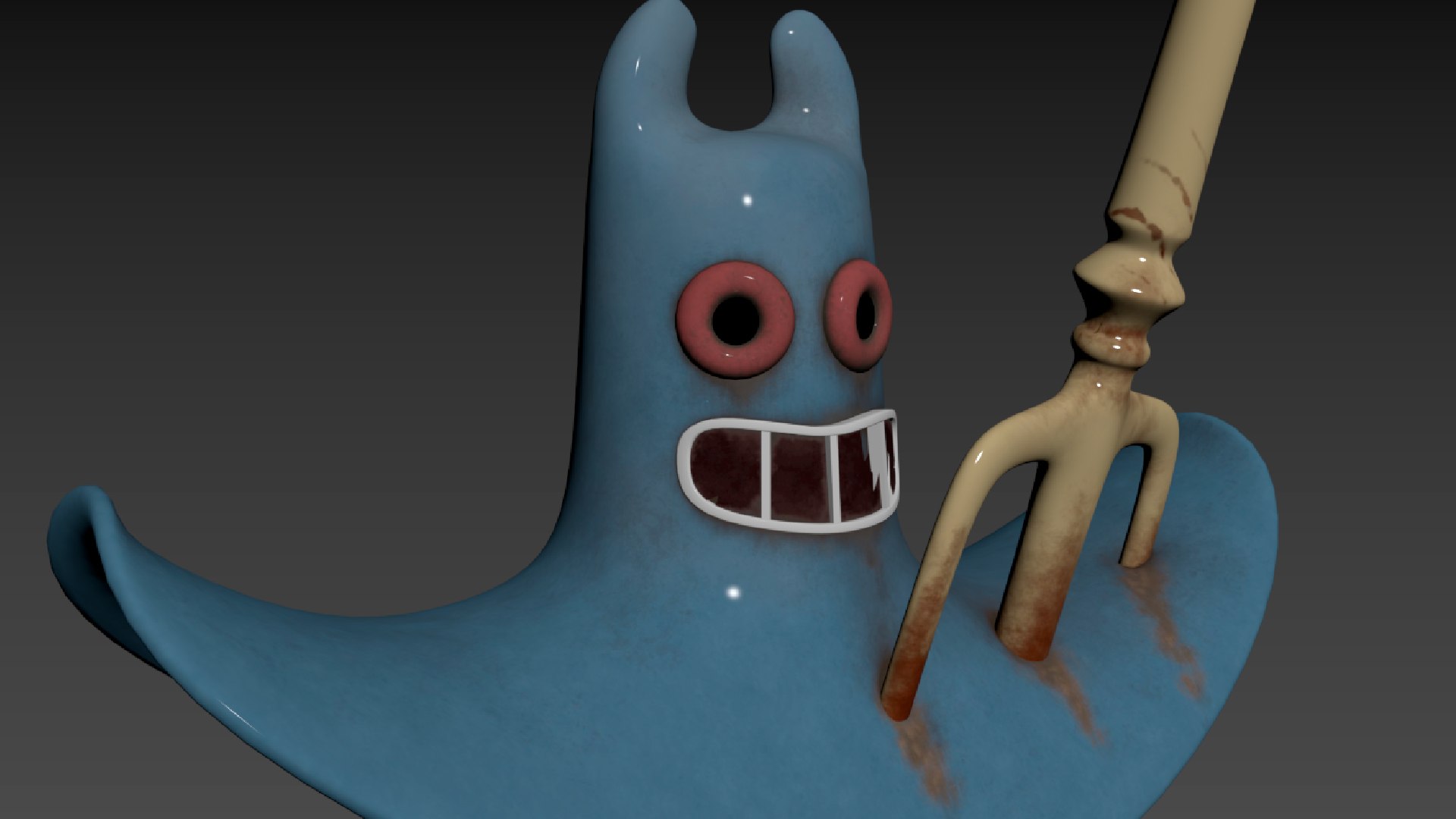 Man Rey Head With Trident From SpongeBob 3D Model - TurboSquid 2144790