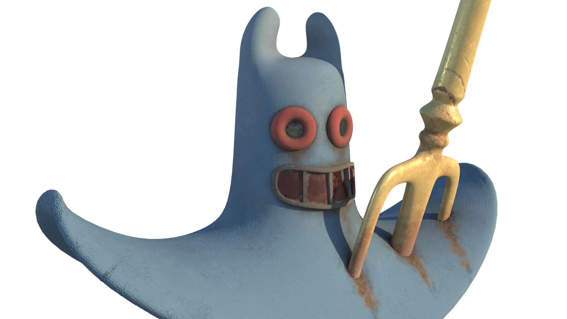 Man Rey Head With Trident From SpongeBob 3D Model - TurboSquid 2144790