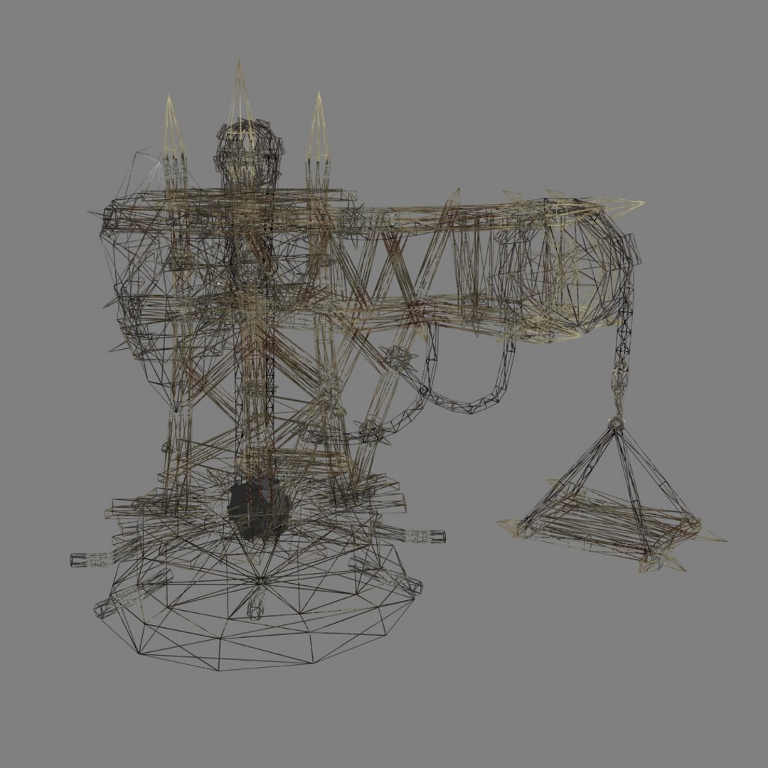 3D Model Wooden Crane - TurboSquid 1231198