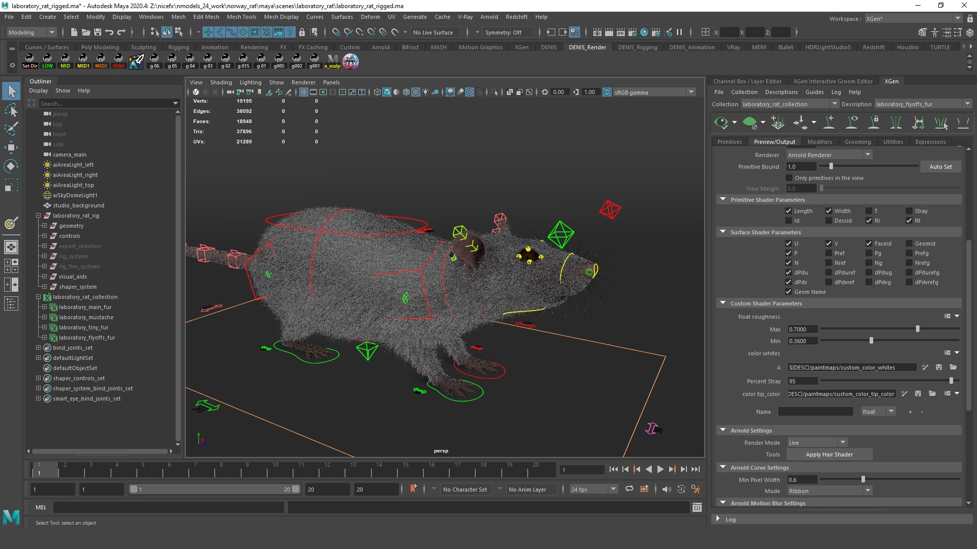 Laboratory Rat Rigged Xgen 3D Model - TurboSquid 2374084
