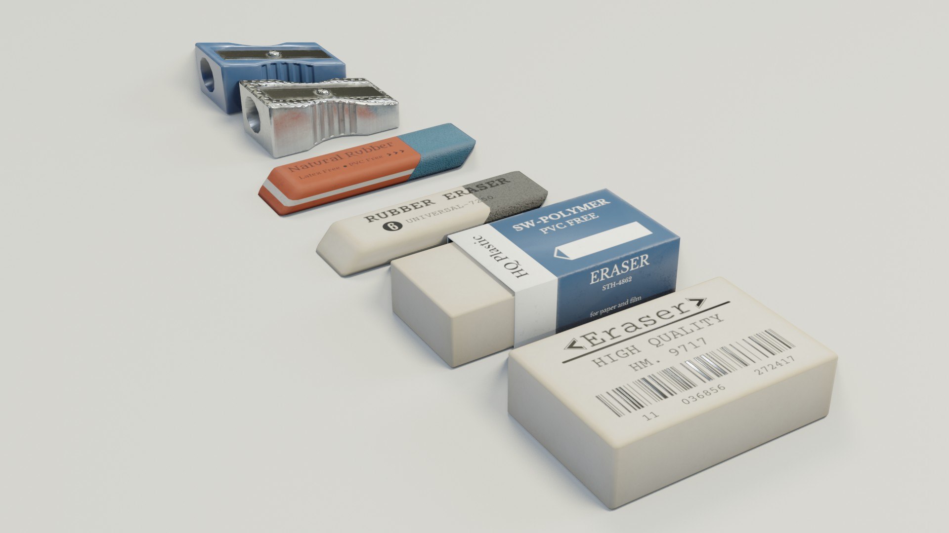 School Supplies Pack 3D Model - TurboSquid 1492073