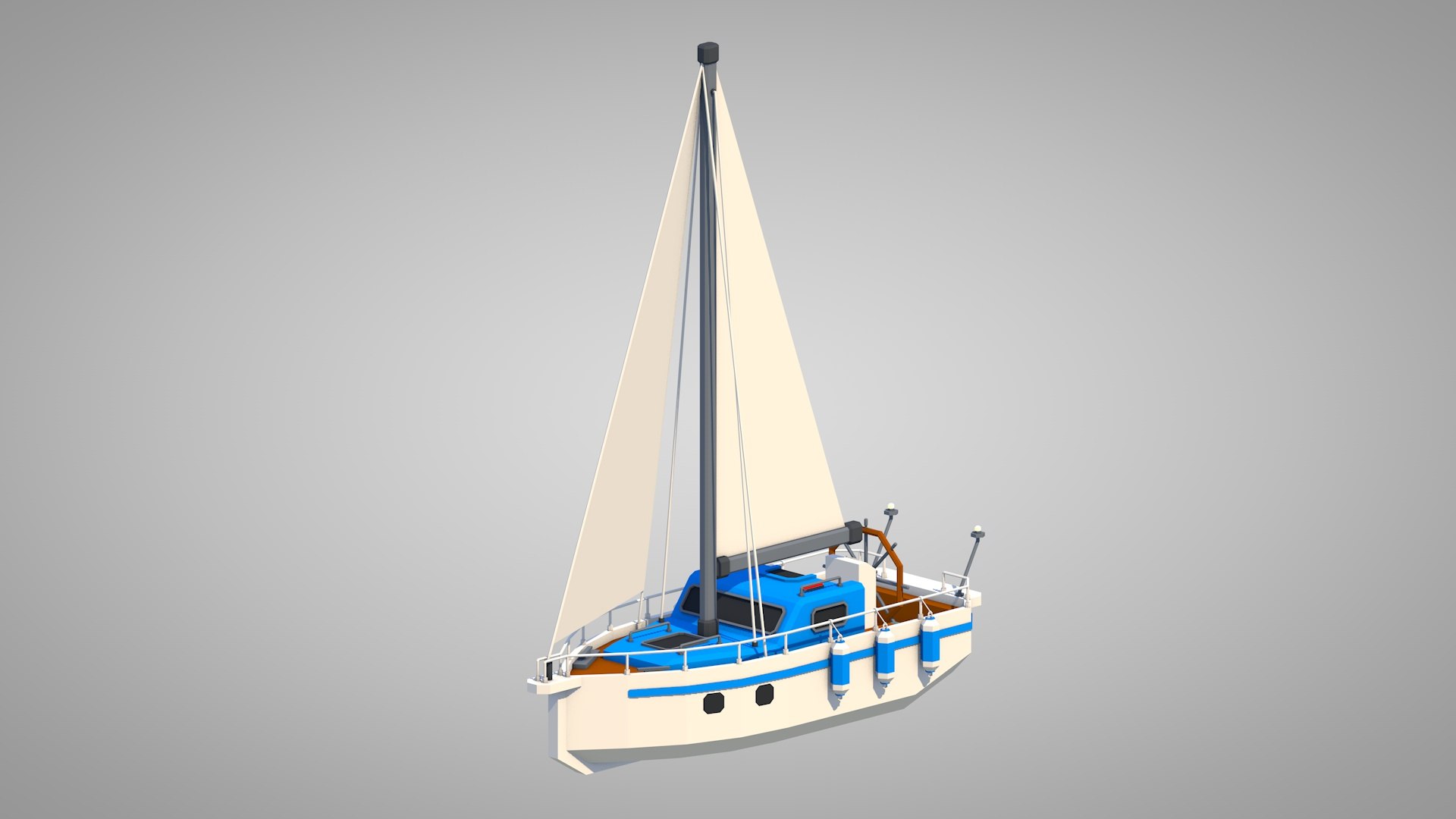 Cartoon YATCH 02 3D Model - TurboSquid 2518219