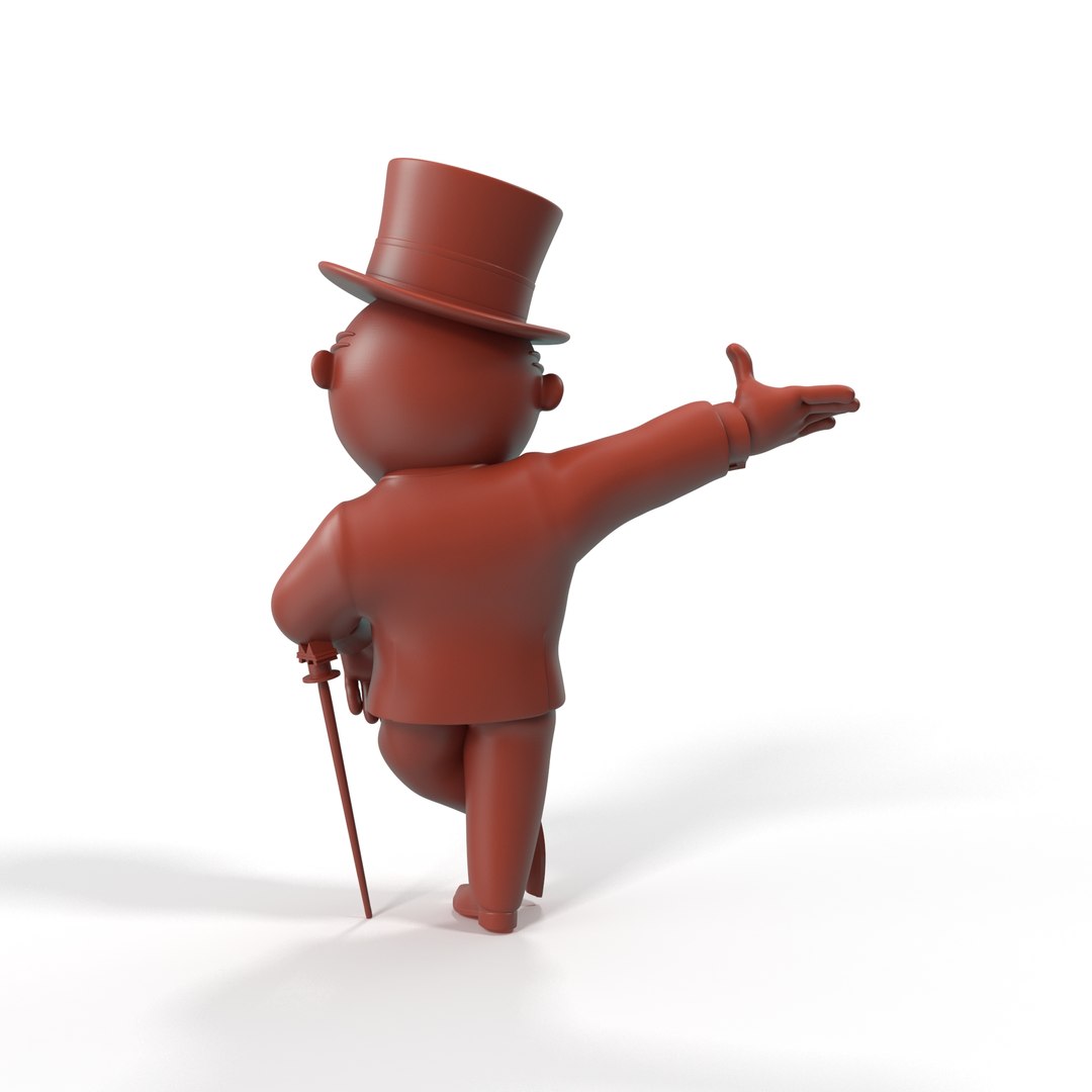 Mr Monopoly Character Welcome Pose For 3D Print 3D Model - TurboSquid ...