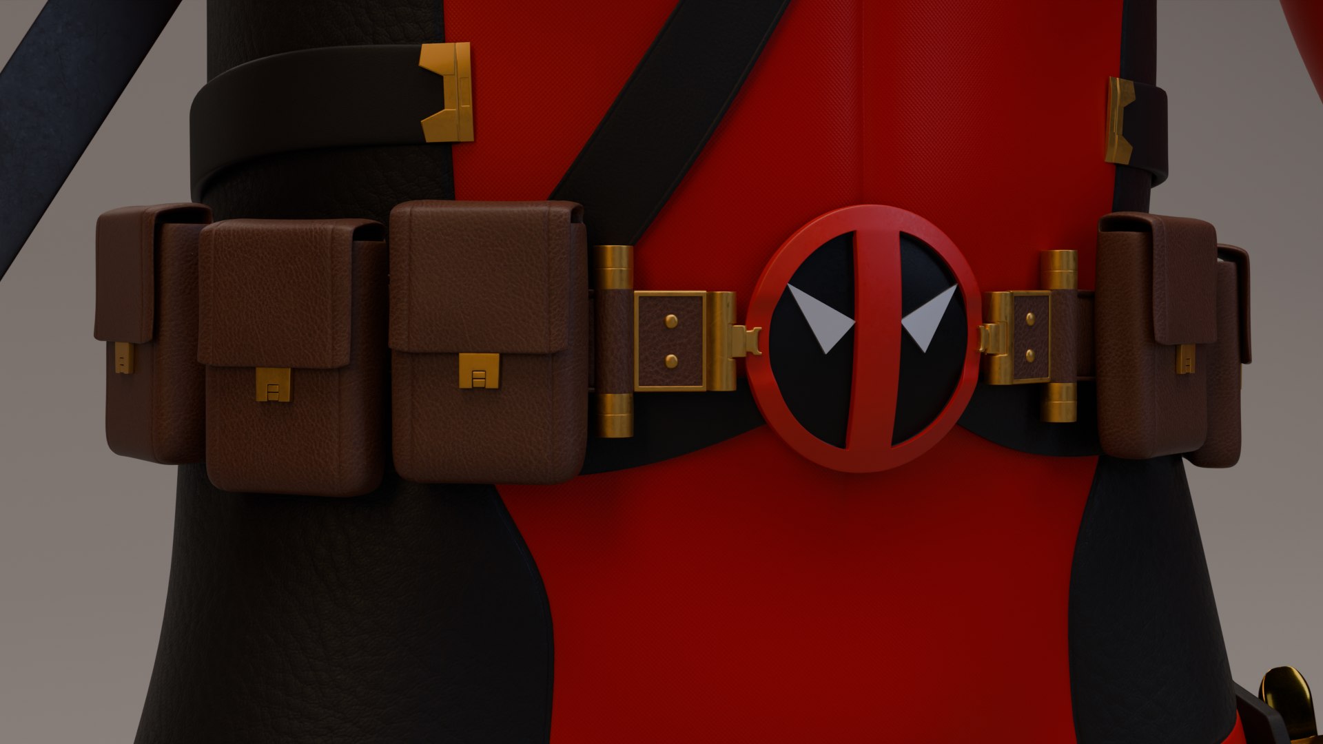 Deadpool With Gold Desert Eagles 3D - TurboSquid 2301274