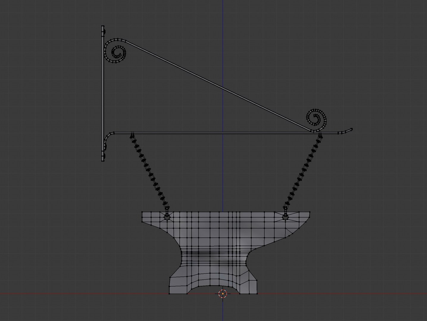 3D rusty medieval blacksmith sign - TurboSquid 1584969