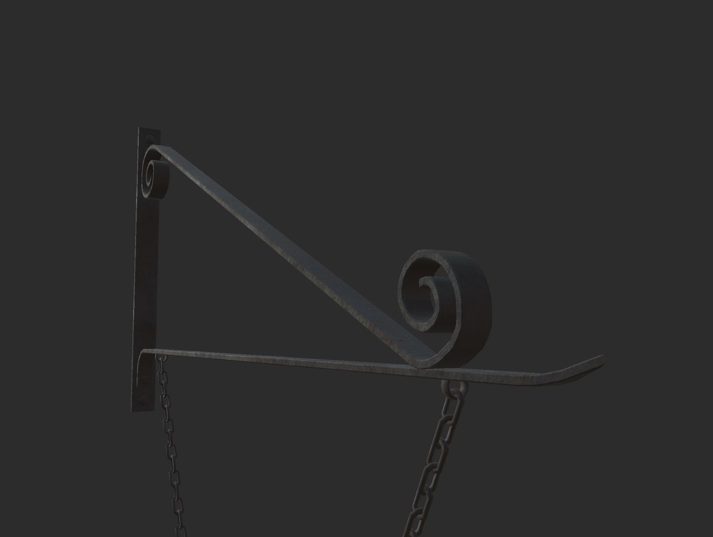 3D rusty medieval blacksmith sign - TurboSquid 1584969