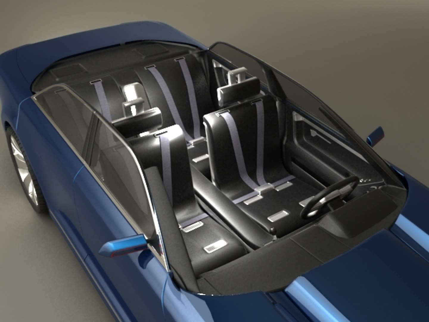 3d interceptor concept car unique